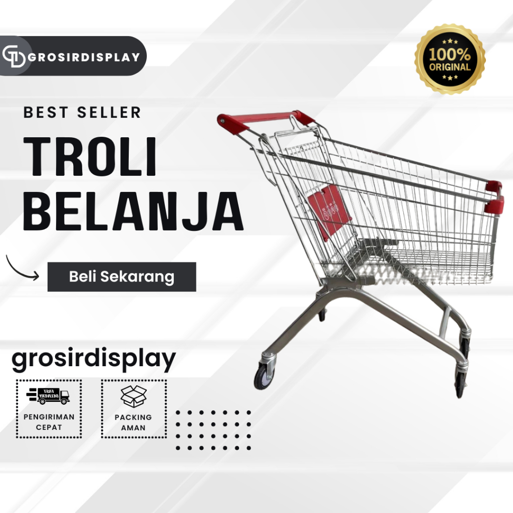 Jual Troli Supermarket Shopping Supermarket Trolley 100 Liter ...