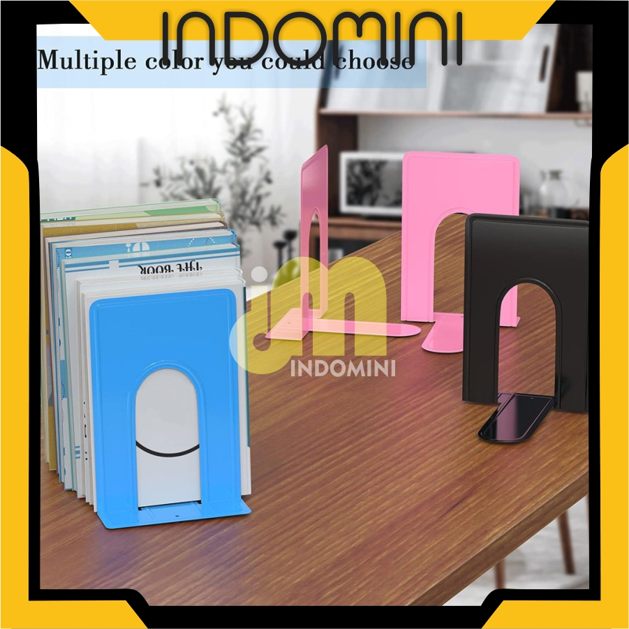 Jual INDOMINI Pembatas Buku Besi / Book Stand / Book Holder / Penyangga ...