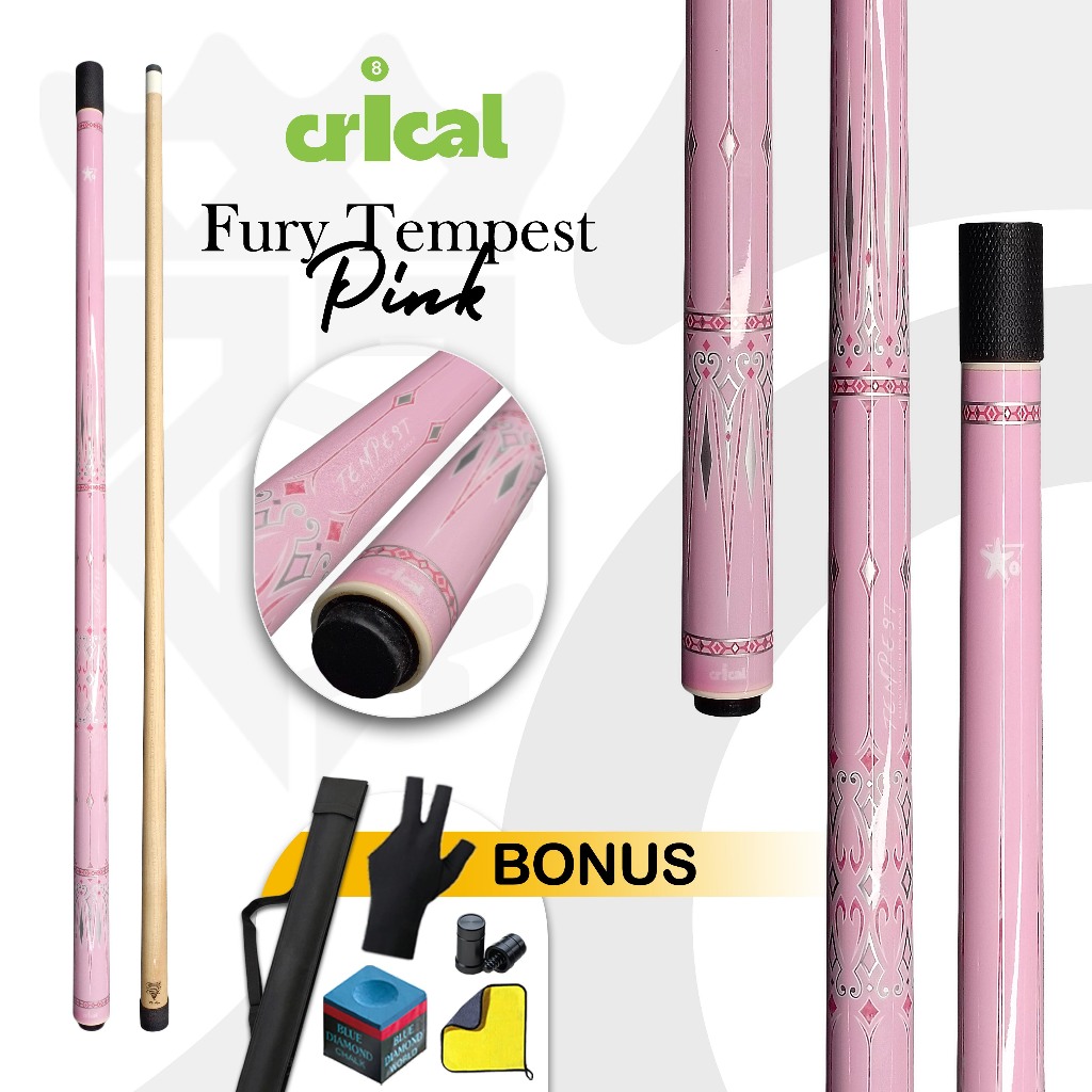 Jual Fury Tempest Series Maple Play Cue Stick Low Deflection Stik ...