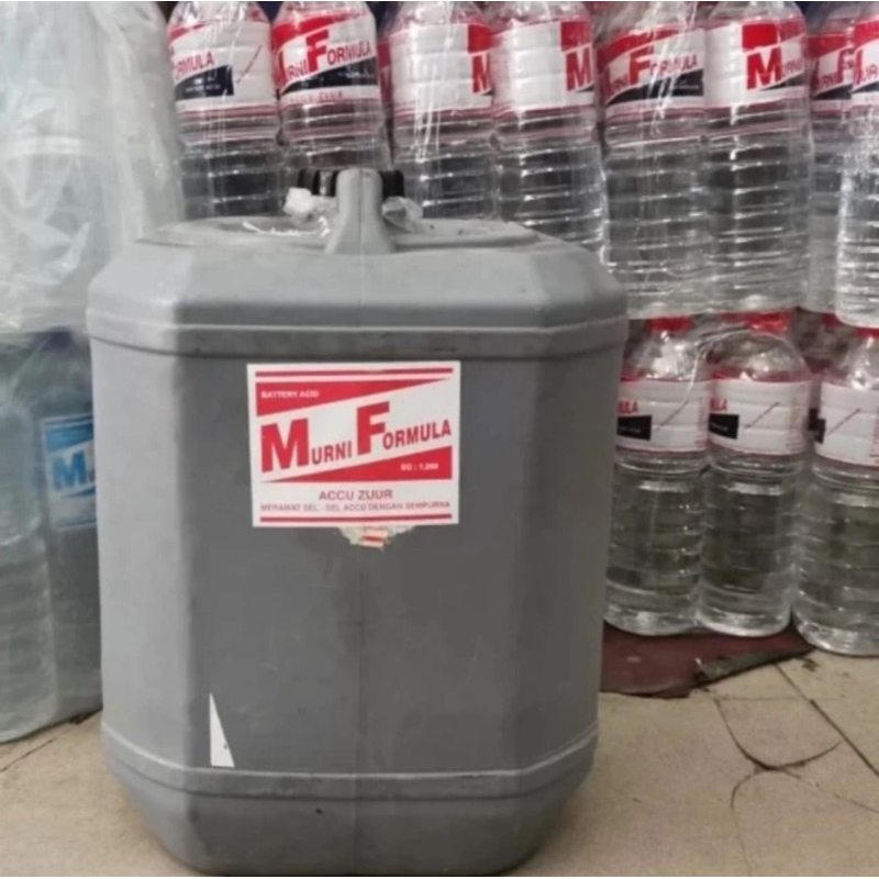 Jual Air Accu Zuur Merah Murni Formula 20 Liter 1 Drigen / Air Aki Zuur ...