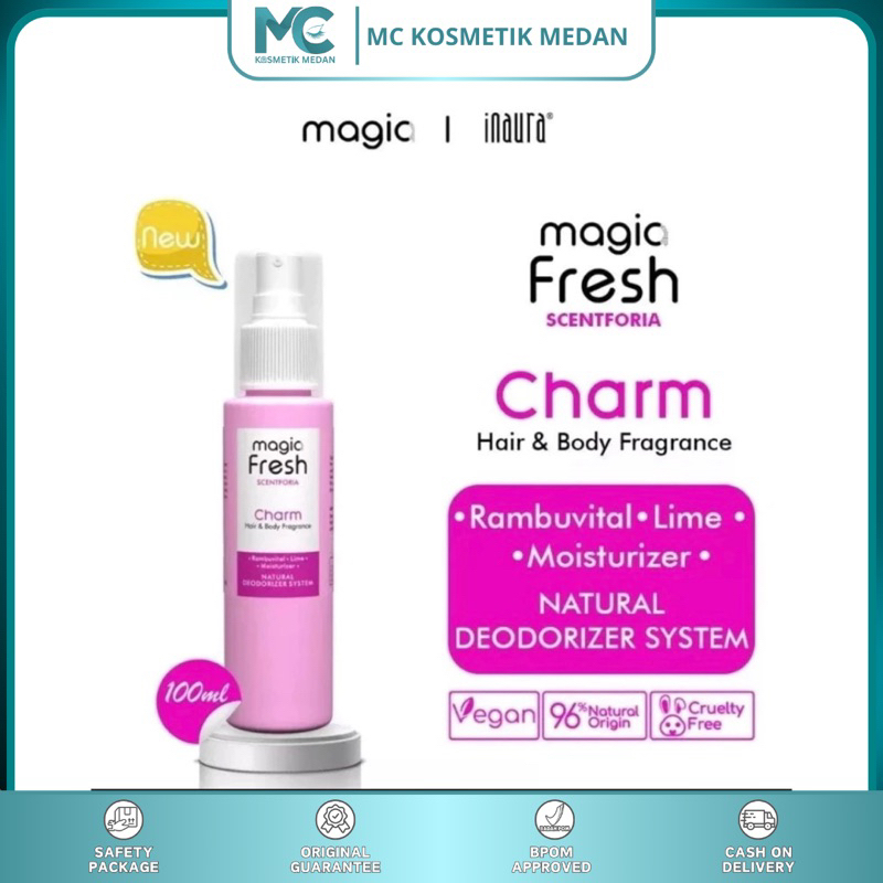 Jual INAURA-MAGIC FRESH Hair & Body Fragrance 100ml-CHARM | Shopee ...