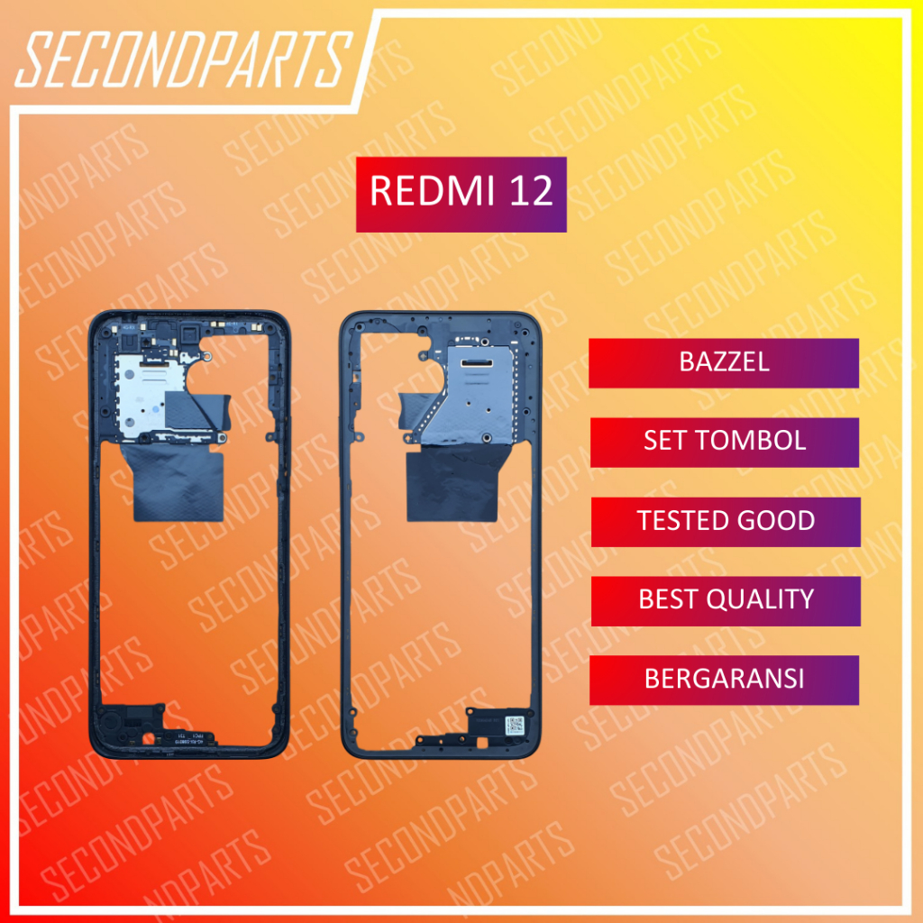 Jual RANGKA BAZZEL BAZEL FRAME TENGAH XIAOMI REDMI 12 ORIGINAL COPOTAN ...