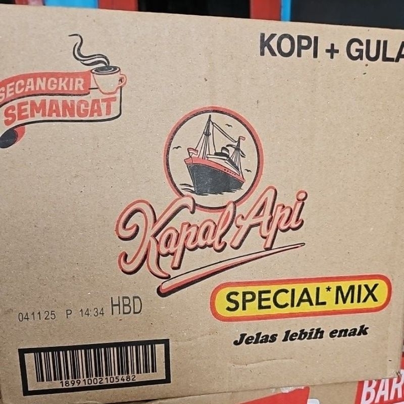 Jual Kopi Kapal Api Spesial Mix DUS 12 Renteng (120 sachet) 23 Gram ...