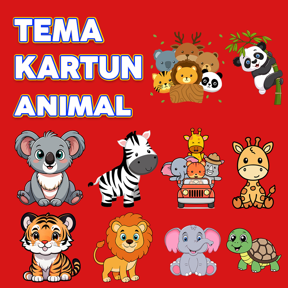 Jual SABLON SETRIKA SATUAN TEMA KARTUN ANIMAL VOL.1 / SABLON DTF ...