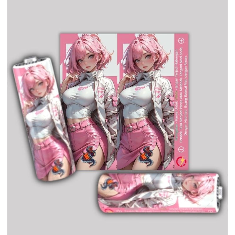 Jual Holdingskyy - Skin Stiker Wrap Baterai 18650 Motif Anime Series ...