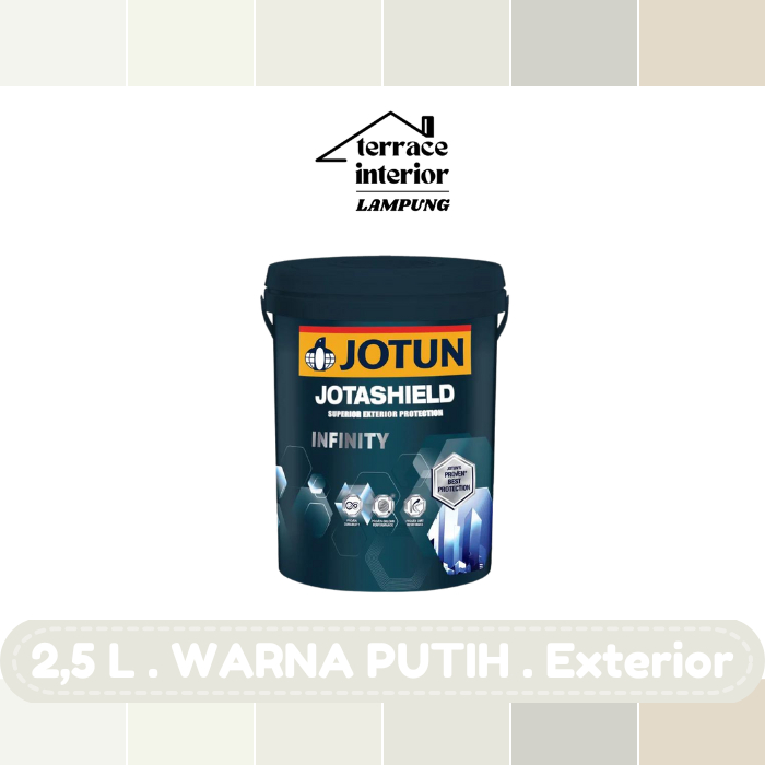 Jual Cat Tembok Jotashield Infinity Exterior Jotun warna Putih 2.5 L ...