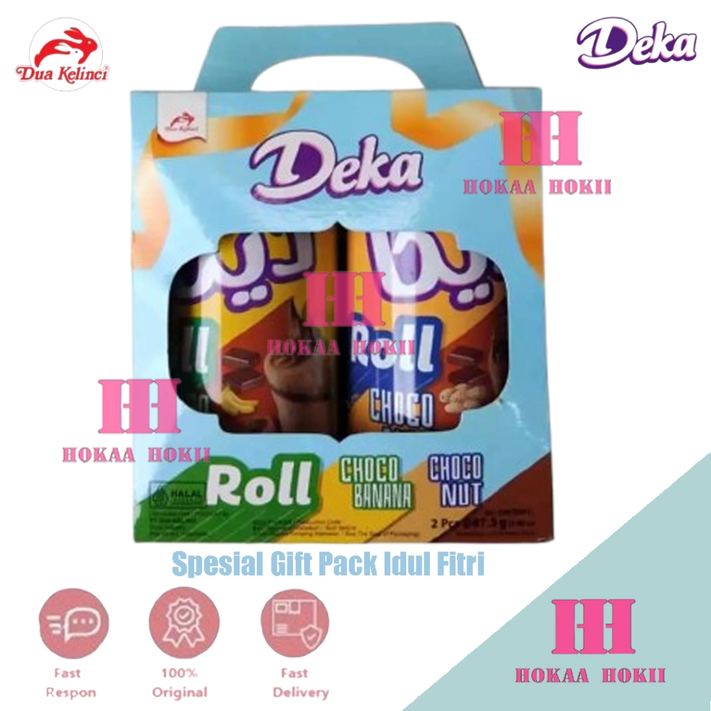 Jual Deka Wafer Roll Box Isi 2 Kaleng Choco Nut Choco Banana 175gr ...