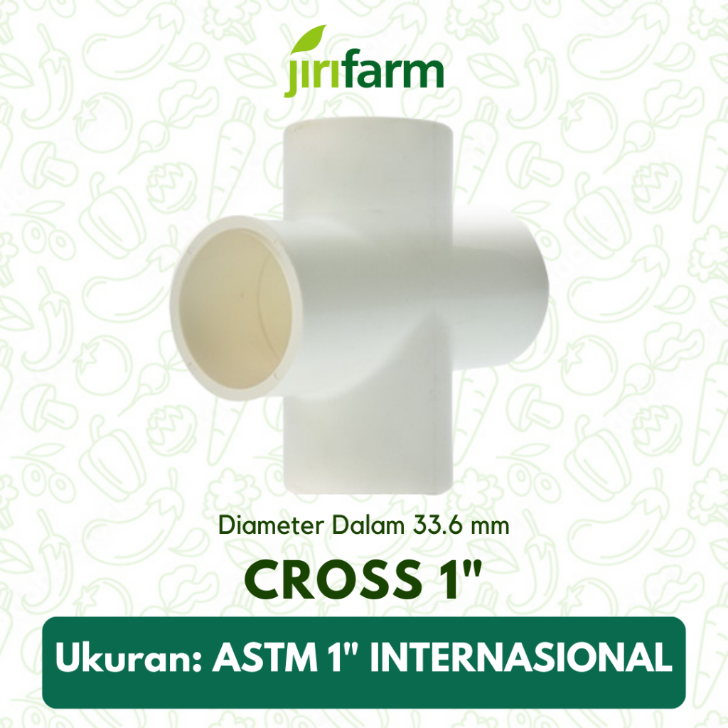 Jual JIRIFARM - Fitting Pipa Paralon 1 Inch Inci Cross Tee 4 Way Arah 1 ...