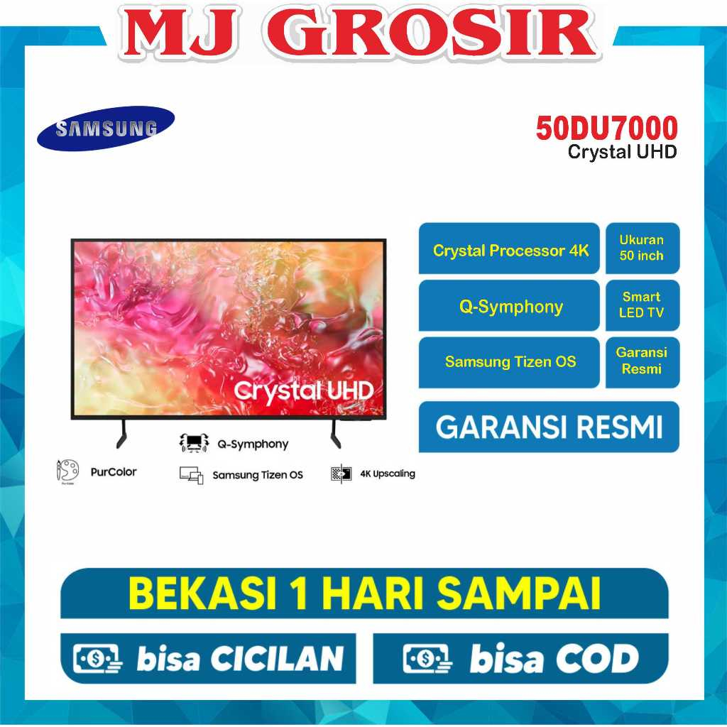 Jual LED TV SAMSUNG 50" 50DU7000 50 INCH SMART CRYTAL UHD PROCESSOR 4K | Shopee Indonesia