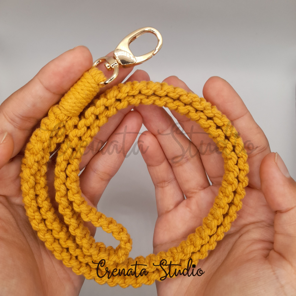 Jual Crenata Studio - Basic Lanyard Macrame Lanyard Name Tag Gantungan ...