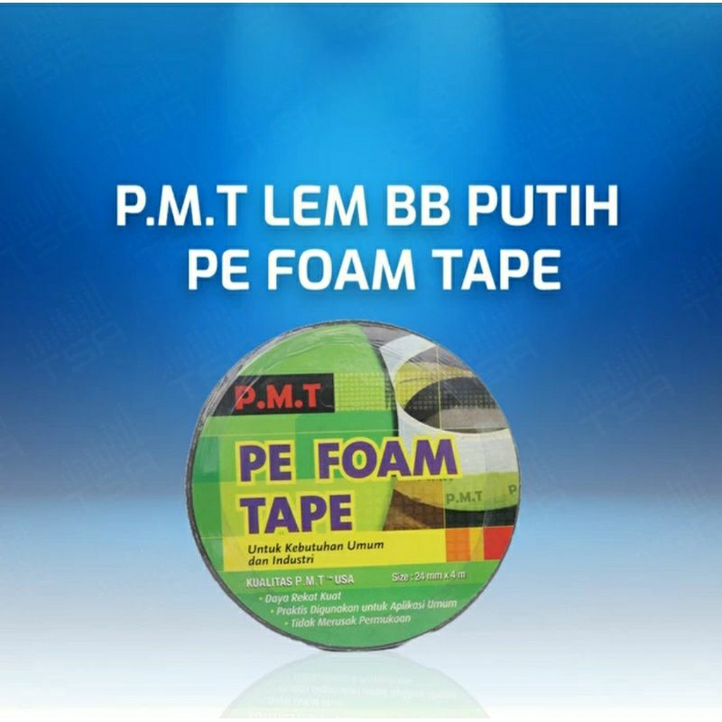 Jual Double Tape PE Foam PMT 20 MM x 4 Meter Isolasi Solasi Bolak Balik BB Busa Tebal 20MM x ...
