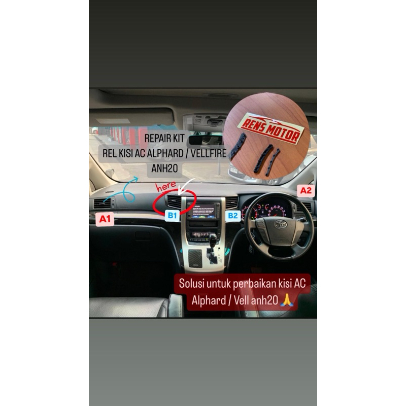 Jual Repair kit untuk pengganti Rel kisi ac alphard vellfire anh20 ...