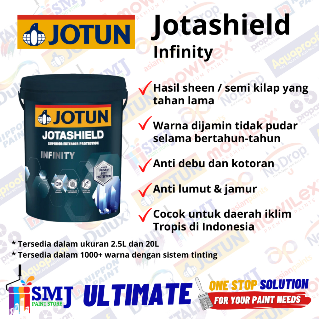 Jual Cat Tembok Eksterior JOTUN JOTASHIELD INFINITY Warna White 20L ...