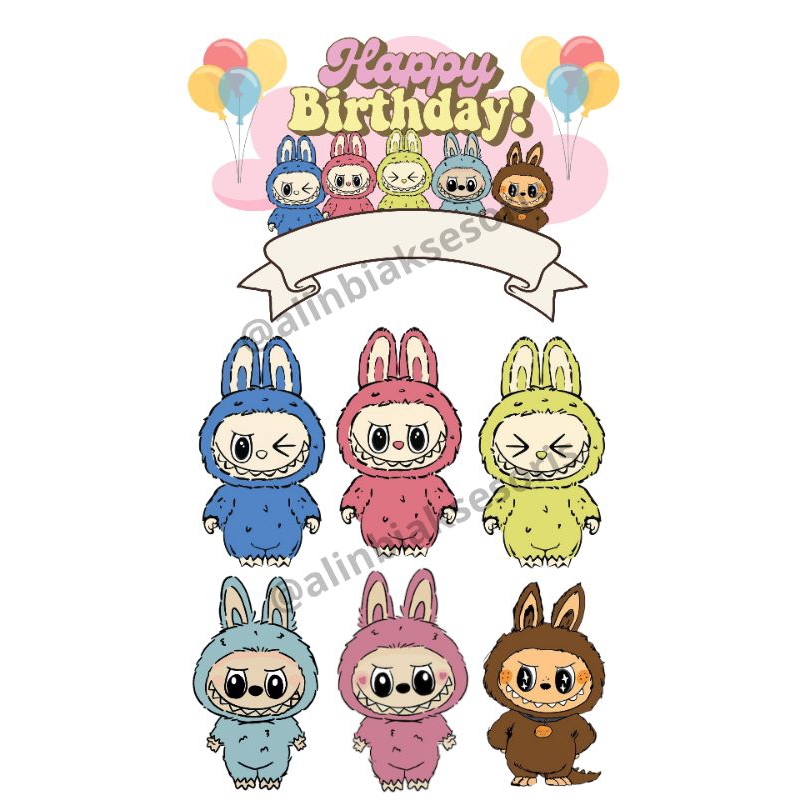 Jual Topper Ulangtahun Labubu - Topper Labubu - Aksesoris Ulangtahun ...