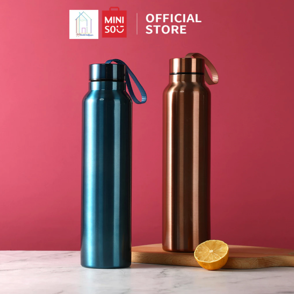 Jual Miniso Botol Air Minum Tumbler Minum 950ML 304 Stainless Tumblr Vacuum Flask Baja | Shopee ...