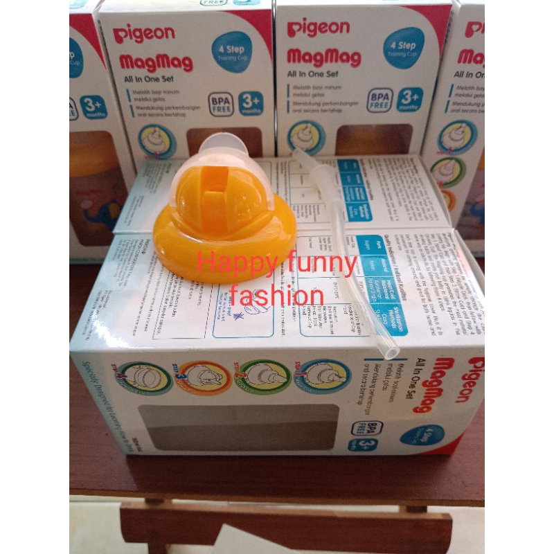 Jual Cover/tutup Botol/cangkir Pigeon Magmag step-3 (hanya tutup dan sedotan nya). | Shopee ...