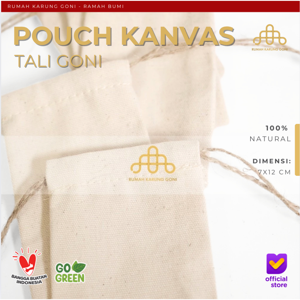 Jual Pouch Pouch Kanvas Rustik – Pouch Polos Serut – Souvenir Ramah ...