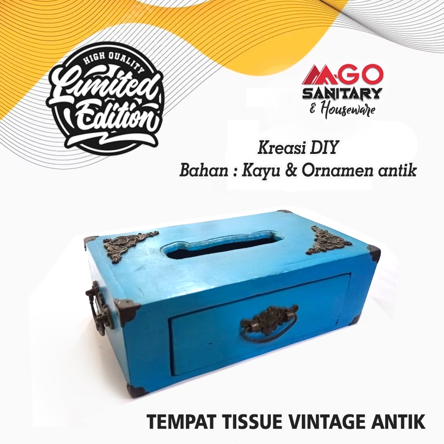Jual TEMPAT TISSUE BOX KAYU ANTIK VINTAGE/KOTAK ANTIK VINTAGE/TISSUE ...