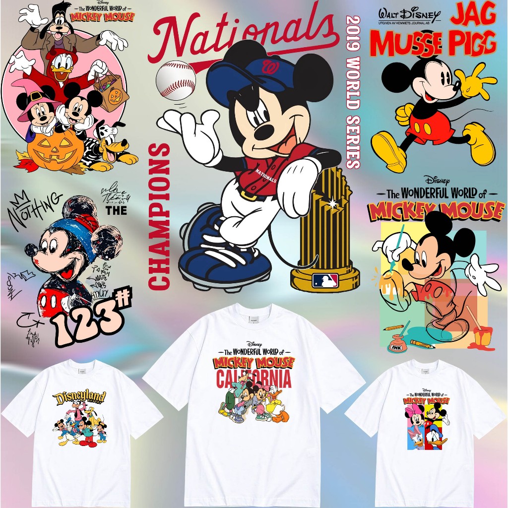 Jual SABLON STICKER DTF UKURAN 19CM TEMA MICKEY MOUSE FUN ART | Shopee ...