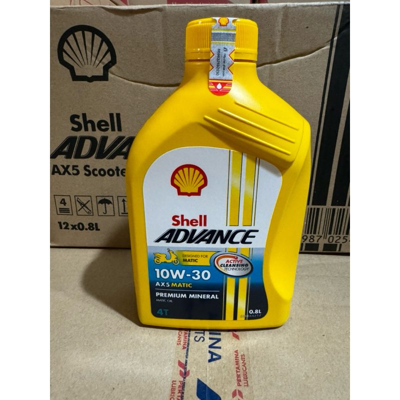 Jual Oli Motor matic Shell AX5 Sae 10w-30 800ml oli asli/ori pabrik ...