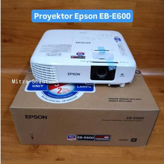 Jual Proyektor Epson EB-E600 EBE600 EB E600 XGA 3LCD 3400 Lumens Pengganti EB-E500 E500 Resmi ...