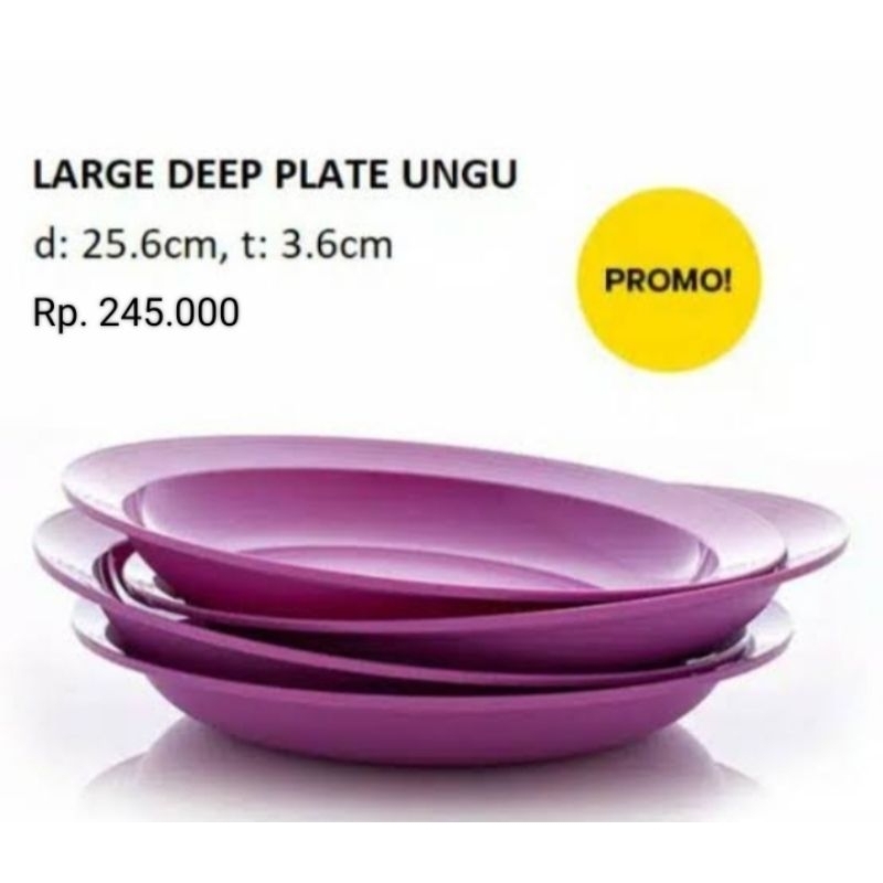Jual Large Deep Plate(4) Piring Tupperware | Shopee Indonesia
