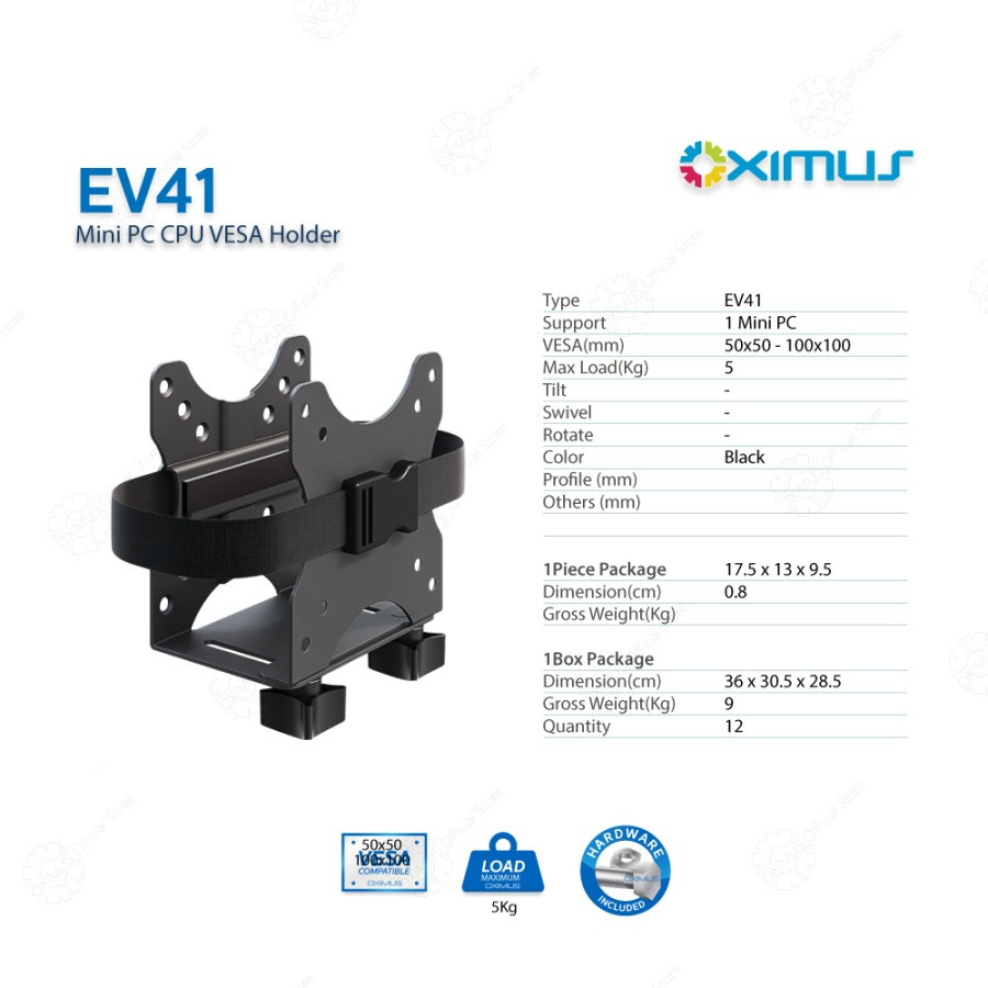 Jual Bracket Mini PC CPU Holder Oximus EV41 Vesa Holder Pole Holder ...