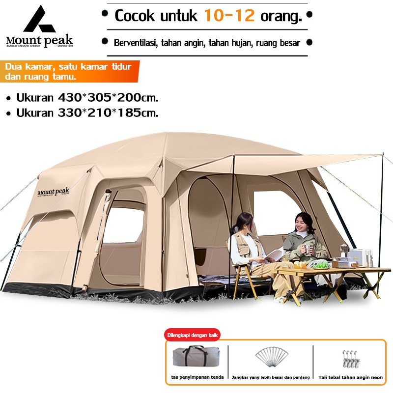 Jual Mountpeak Tenda Camping Outdoor 2 Ruangan Luxury Besar Automatic ...
