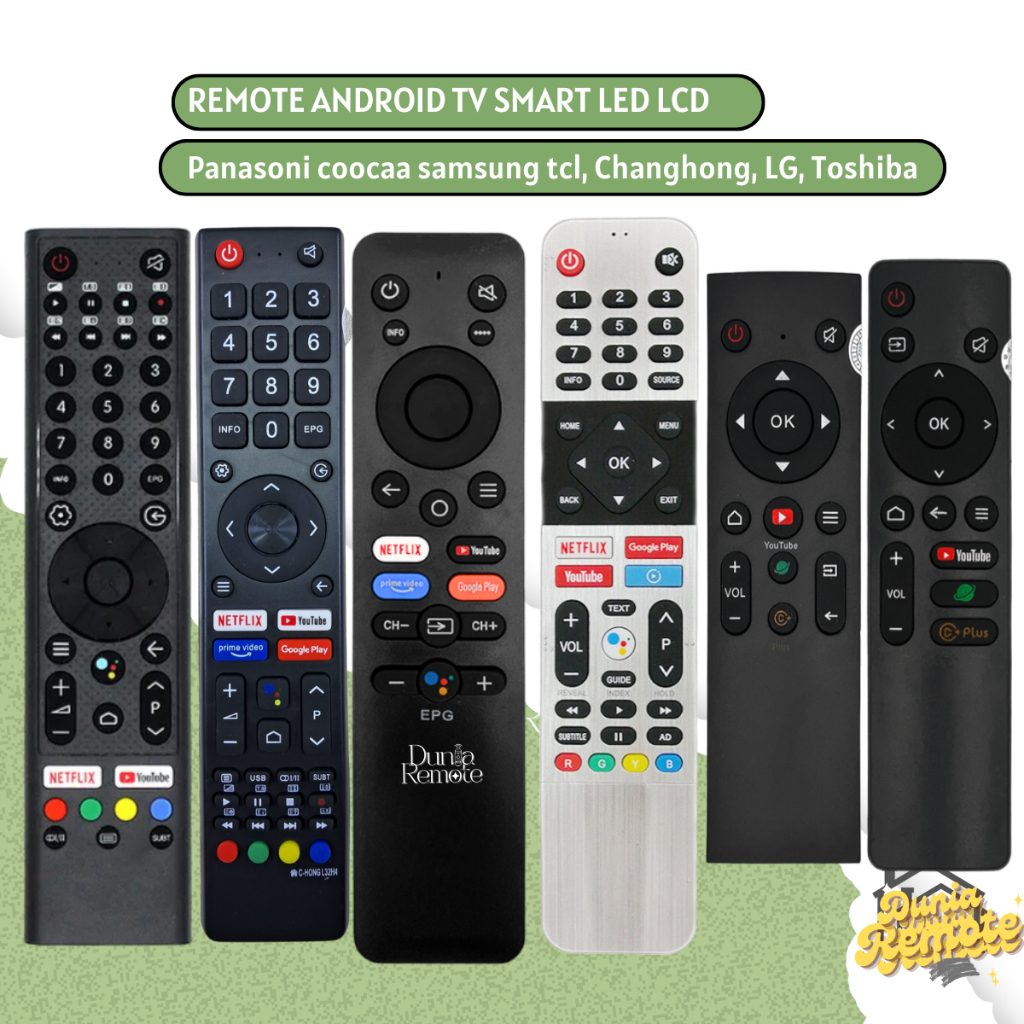 Jual Remot Remote TV Android Smart TV LED LCD Series Varian Merk Tanpa setting | Shopee Indonesia