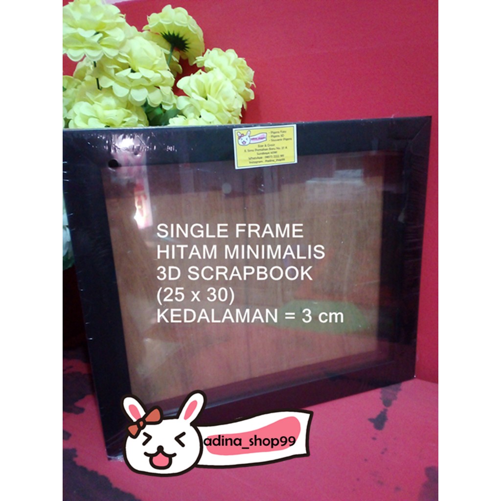 Jual Pigora 3D Scrapframe 25x30 Hitam Minimalis | Shopee Indonesia