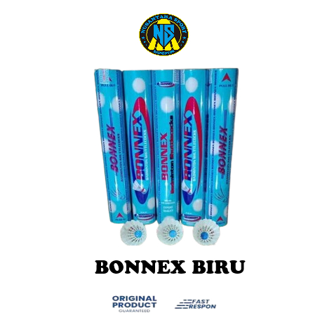Jual Shuttlecock - Kok Badminton BONNEX BIRU ORIGINAL | Shopee Indonesia