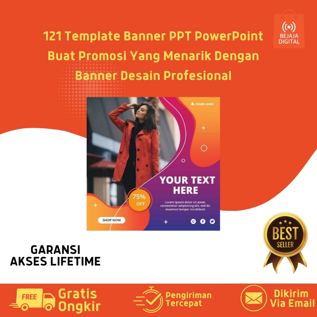 Jual 121 Template Banner PPT - Template Banner PowerPoint untuk Promosi ...