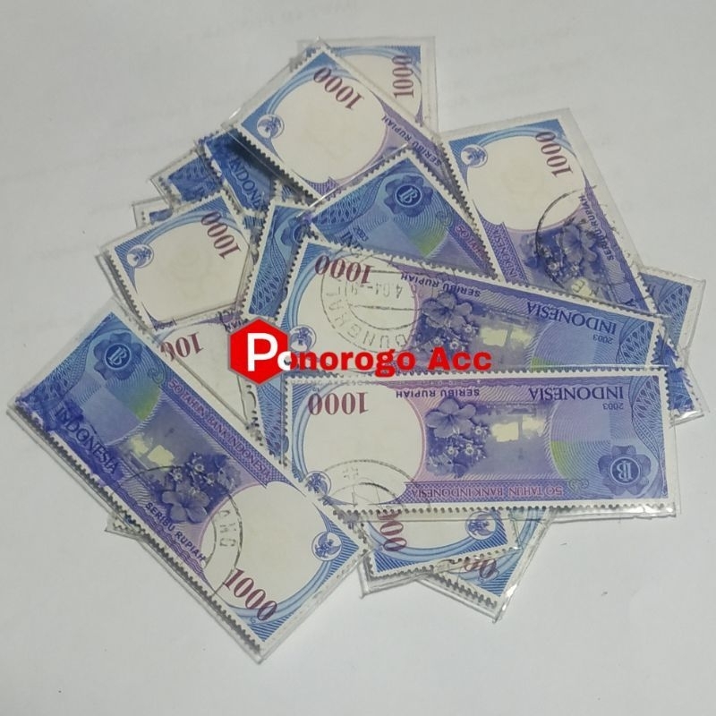 Jual Perangko lama Indonesia nominal 1000 peringatan 50 tahun bank ...