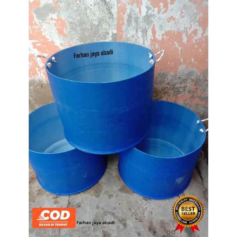 Jual Tong sampah atau drum plastik biru ukuran 100 liter bahan kuat dan ...