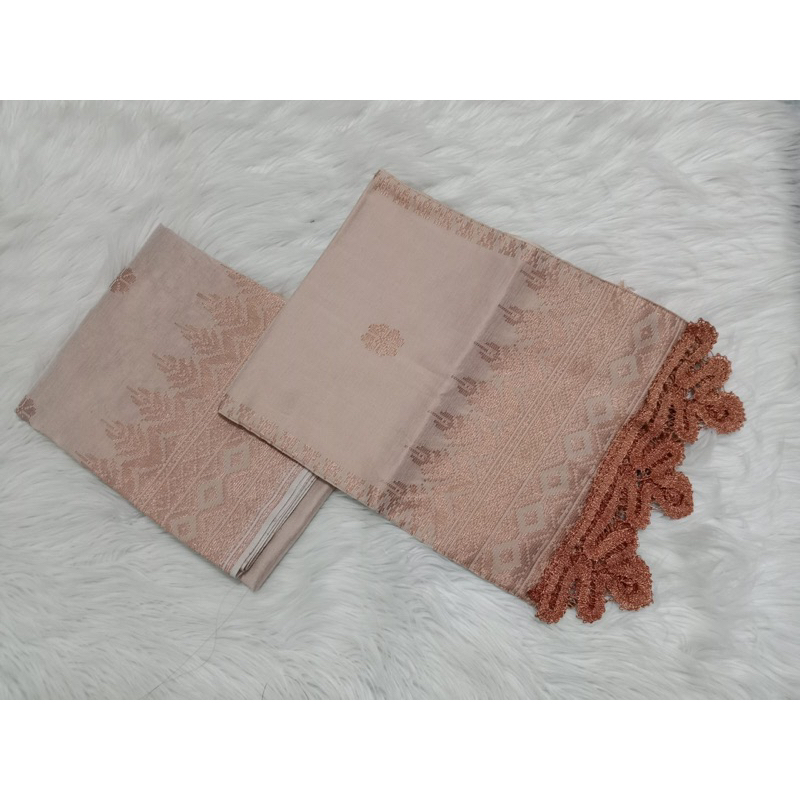 Jual Songket silungkang coklat susu tembaga rendo koto gadang | Shopee ...