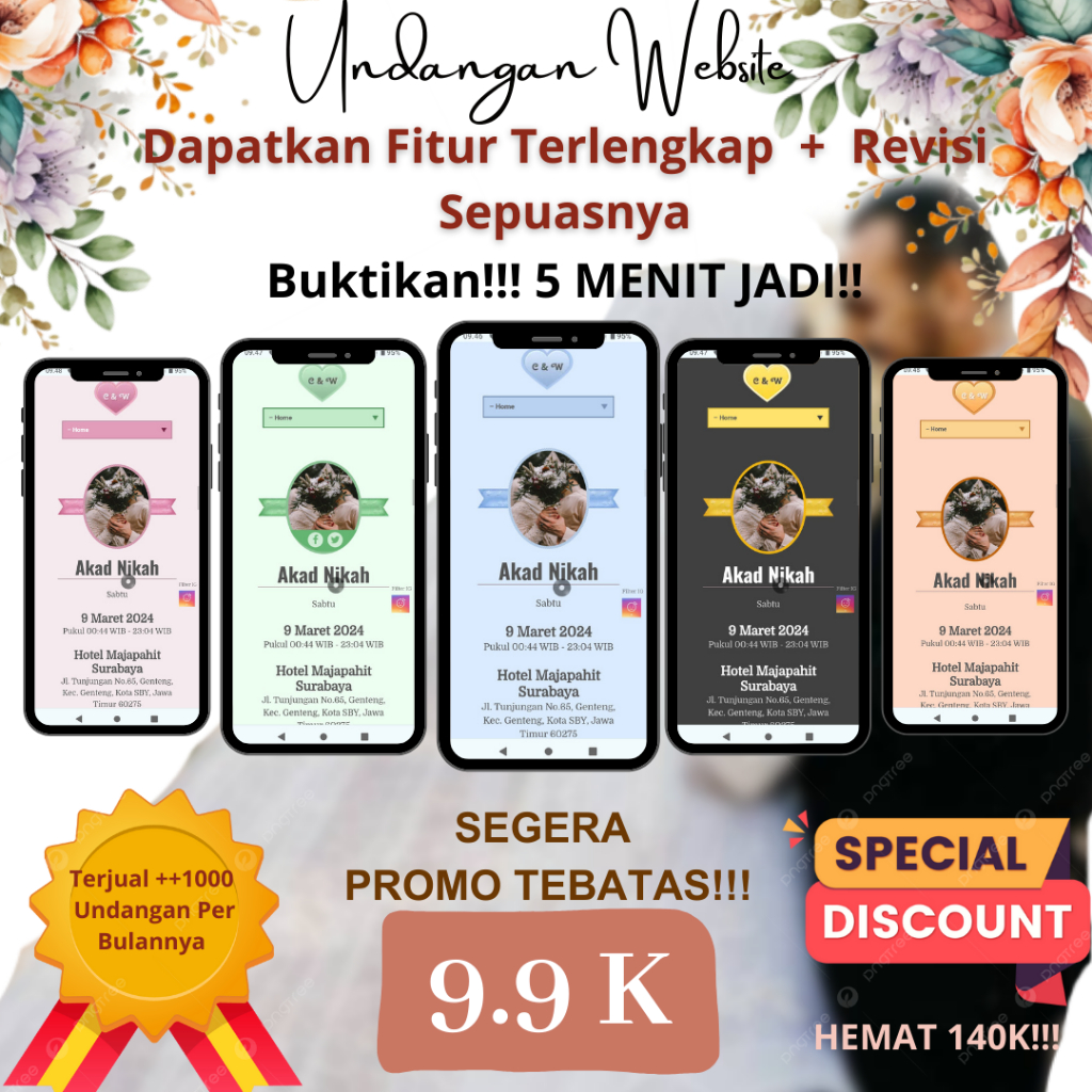 Jual Undangan Digital Website Pernikahan | Undangan Online Web ...