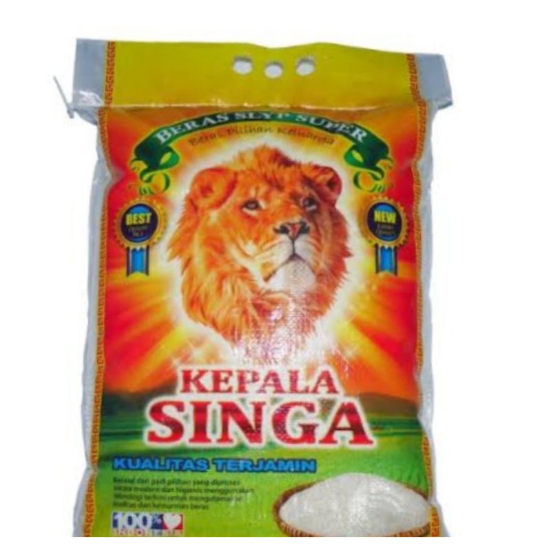 Jual beras cap merek kepala singa 5kg | Shopee Indonesia