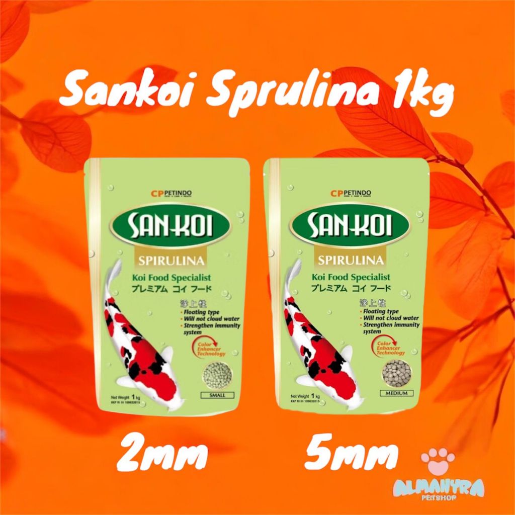 Jual SAN KOI SANKOI Spirulina 2 Mm Small Makanan Pakan Pelet Ikan Hias ...