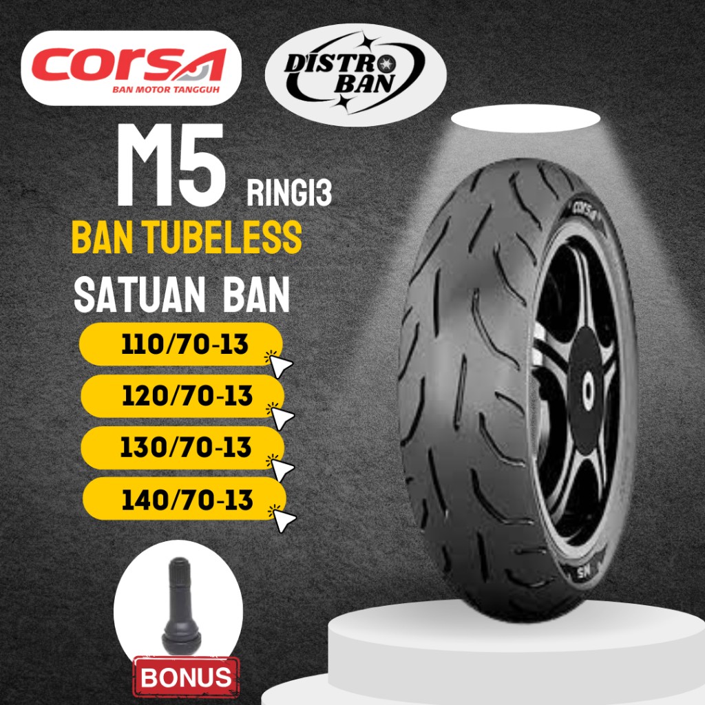 Jual Ban Nmax Corsa M5 110/70 120/70 130/70 140/70 Ring 13 Depan ...
