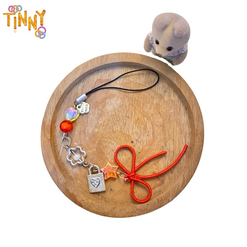 Jual Red Ribbon Bag Charm | Keychain | Gantungan Tas | Gantungan Kunci ...