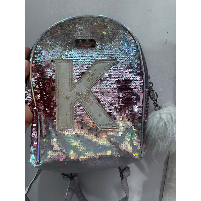 Jual Tas Justice Original Ombre Rainbow Initial Flip Sequin Berubah ...