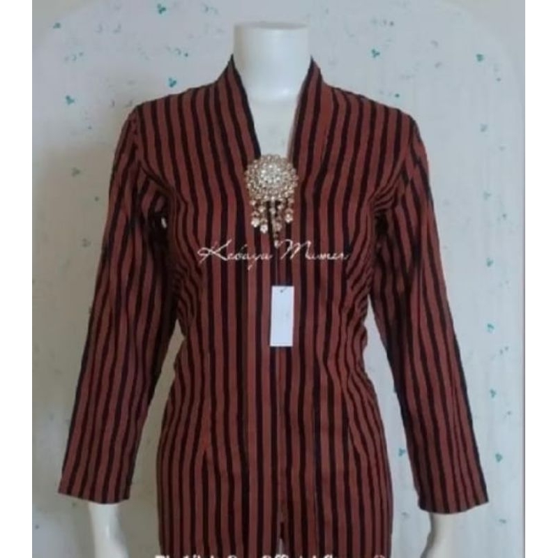 Jual kebaya batik lurik model kartini dewasa | Shopee Indonesia