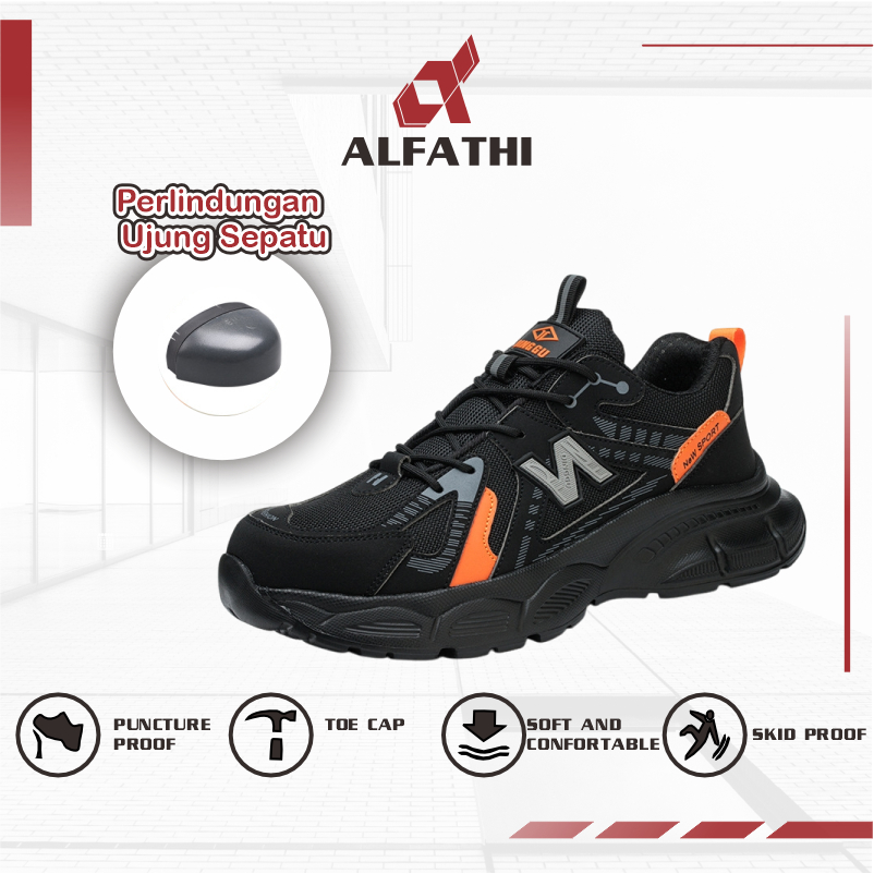 Jual [Promo] Sepatu Safety Sport Alfathi New Original Rust Black ...