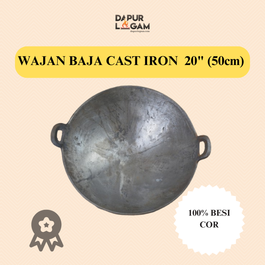 Jual WAJAN BAJA COR 20" 50CM/ WAJAN KUALI BAJA/ WOK BESI COR/ WAJAN ...