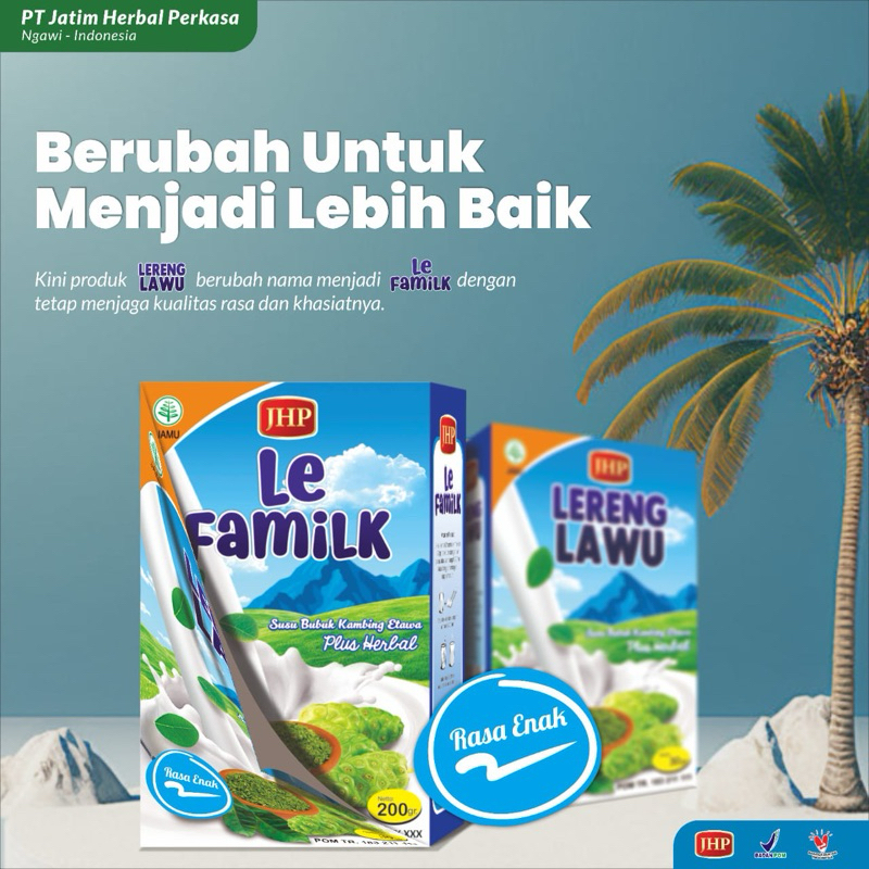 Jual Le Familk 200gr susu kambing bubuk dengan extract daun kelor, daun ...
