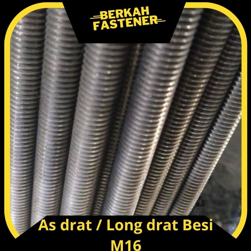 Jual As Drat / Longdrat Besi M16 x 1 meter | Shopee Indonesia