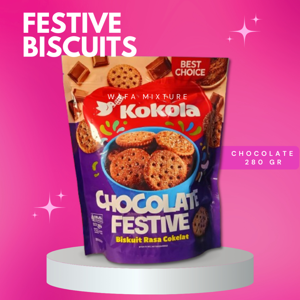 Jual KOKOLA FESTIVE RASA COKLAT - KEMASAN JUMBO 280g / KUE LEBARAN ...