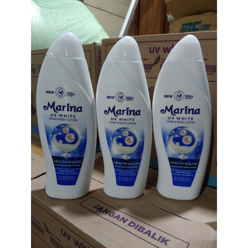 Jual Handbody Lotion Marina UV White Healthy & Glow | Shopee Indonesia