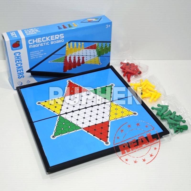 Jual Halma Magnet Chinese Checkers Magnetic Board Game 25x25cm | Shopee ...