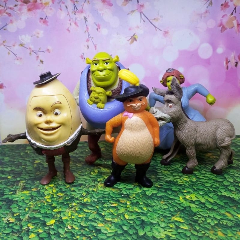 Jual Figure Keluarga Shrek, Fiona, Humpty Dumpty, Puss in boots, donkey ...